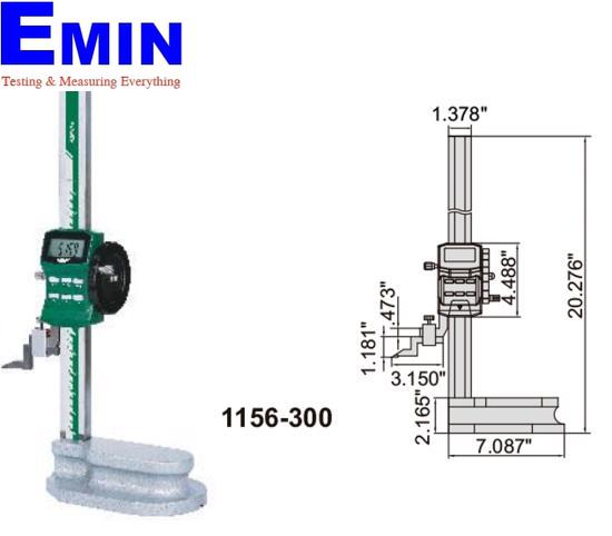 Thước đo cao điện tử Insize 1156-300 (0-300mm / 0.01mm) | EMIN.VN