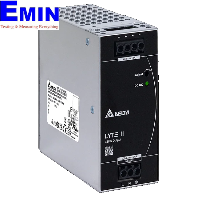Delta DRL-48V480W1ENA LYTE II DIN Rail Power Supply (1P, 48V; 480W; 10A ...