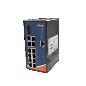 Managed Ethernet Switches 14-port managed PoE switch; 8GE/PSE + 4GE + 2 ...