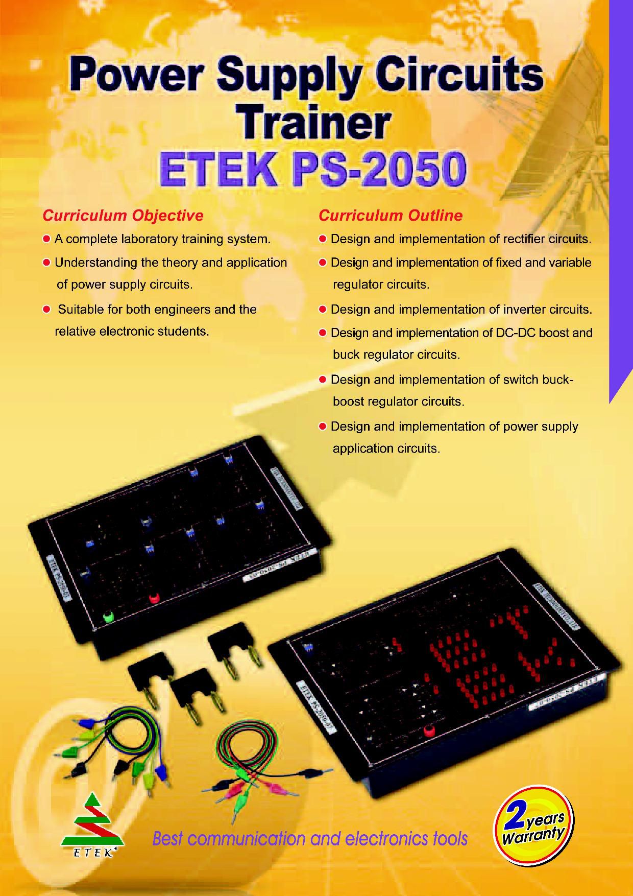 ETEK PS-2050 Power Supply Circuits Trainer (7 Modules) | EMIN.VN