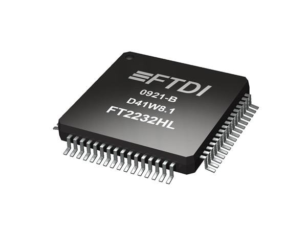 FTDI Chip FT2232HL-REEL Bridge, USB to UART/FIFO USB HS to Dual UART ...