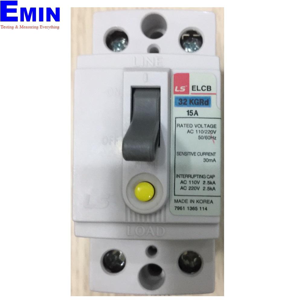 Aptomat chống giật ELCB LS 32KGRd 15A (2P; 15A; 2.5kA) | EMIN.VN